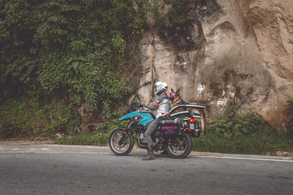 Around-the-World Fundraiser Ride with Ruffly’s Jess Stone and her Dog Moxie